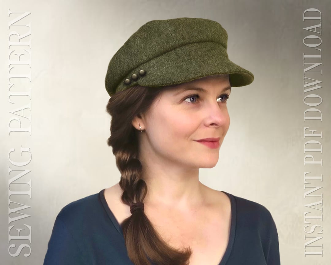 DIGITAL SEWING PATTERN Hyatt, Captain's Cap Pilot Skipper Greek ...