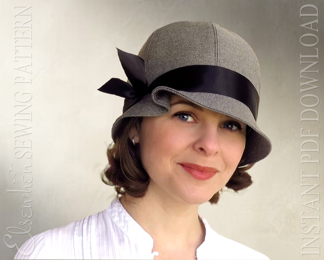DIGITAL SEWING PATTERN - Tess, 1920s Twenties Cloche Fabric Hat for ...