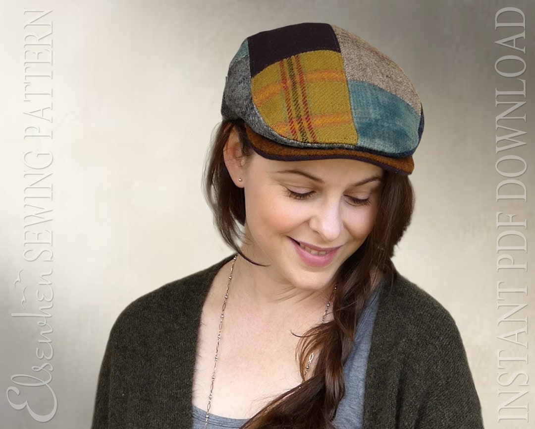 SEWING PATTERN - Wyeth: Classic Flat Cap Scally Cap Ivy Cap Patch Cap ...
