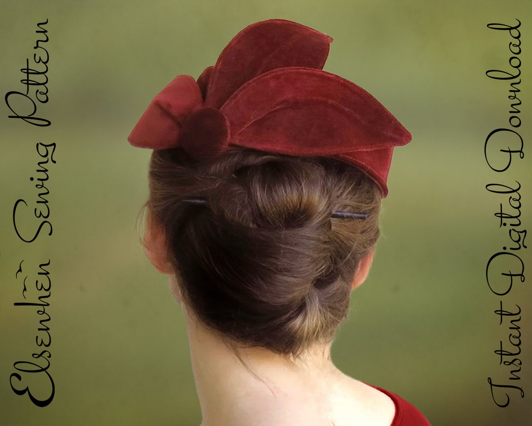 DIGITAL SEWING PATTERN Ginger 1940's Forties Pillbox Cocktail Hat Pdf ...