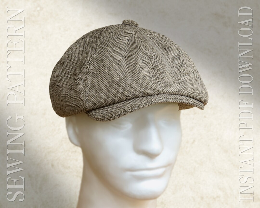 DIGITAL SEWING PATTERN Taylor, 1920's Gatsby Newsboy Driving Cap for ...