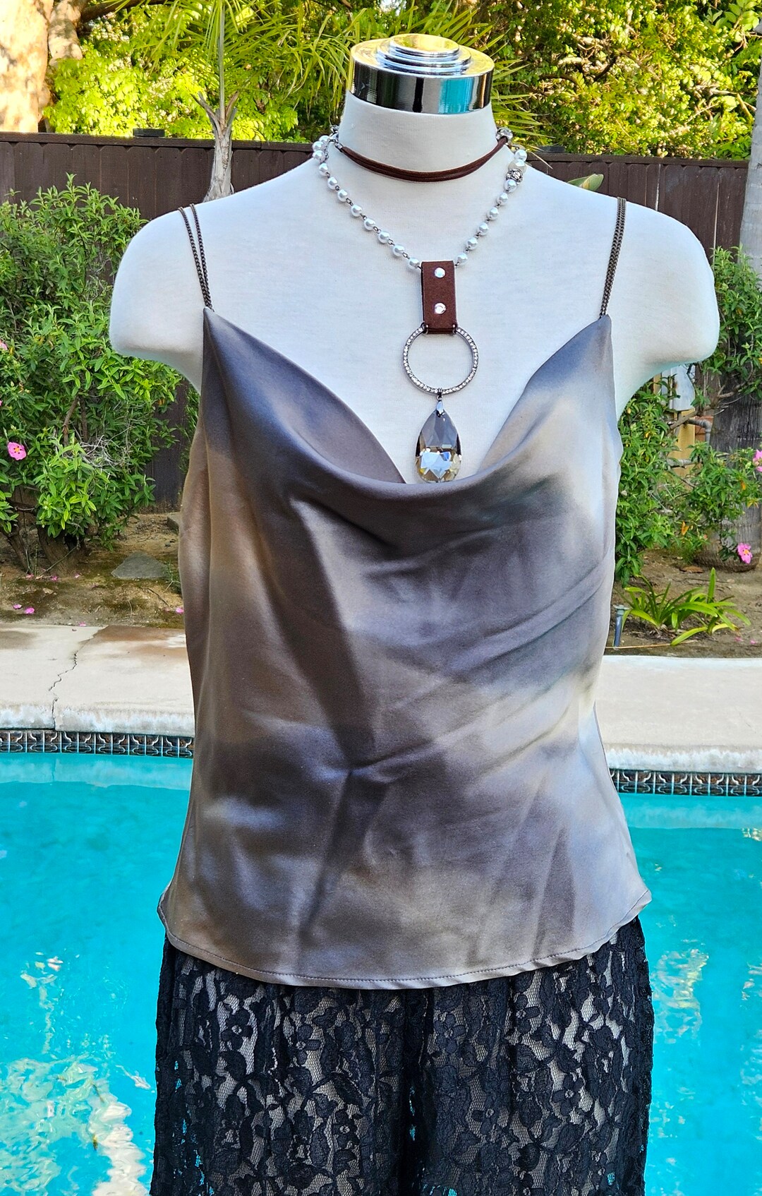 Sexy Slinky Vintage Guess Collection Bronze Silk Camisole Badass Punk ...