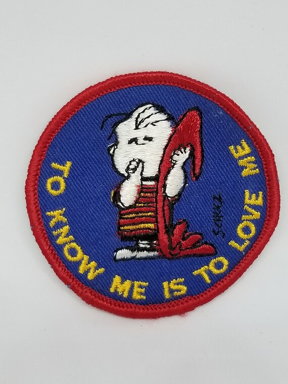 Vintage MCM 1970s Linus patch Peanuts Snoopy "To Know… - Gem