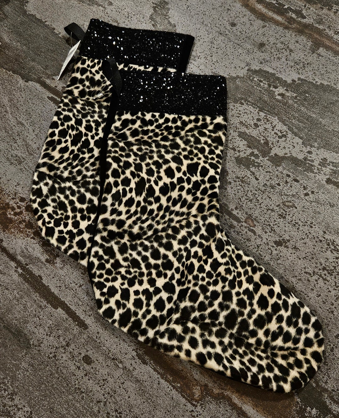 Badass Vintage Velvet Leopard Christmas Stocking Punk Rocker Goth ...