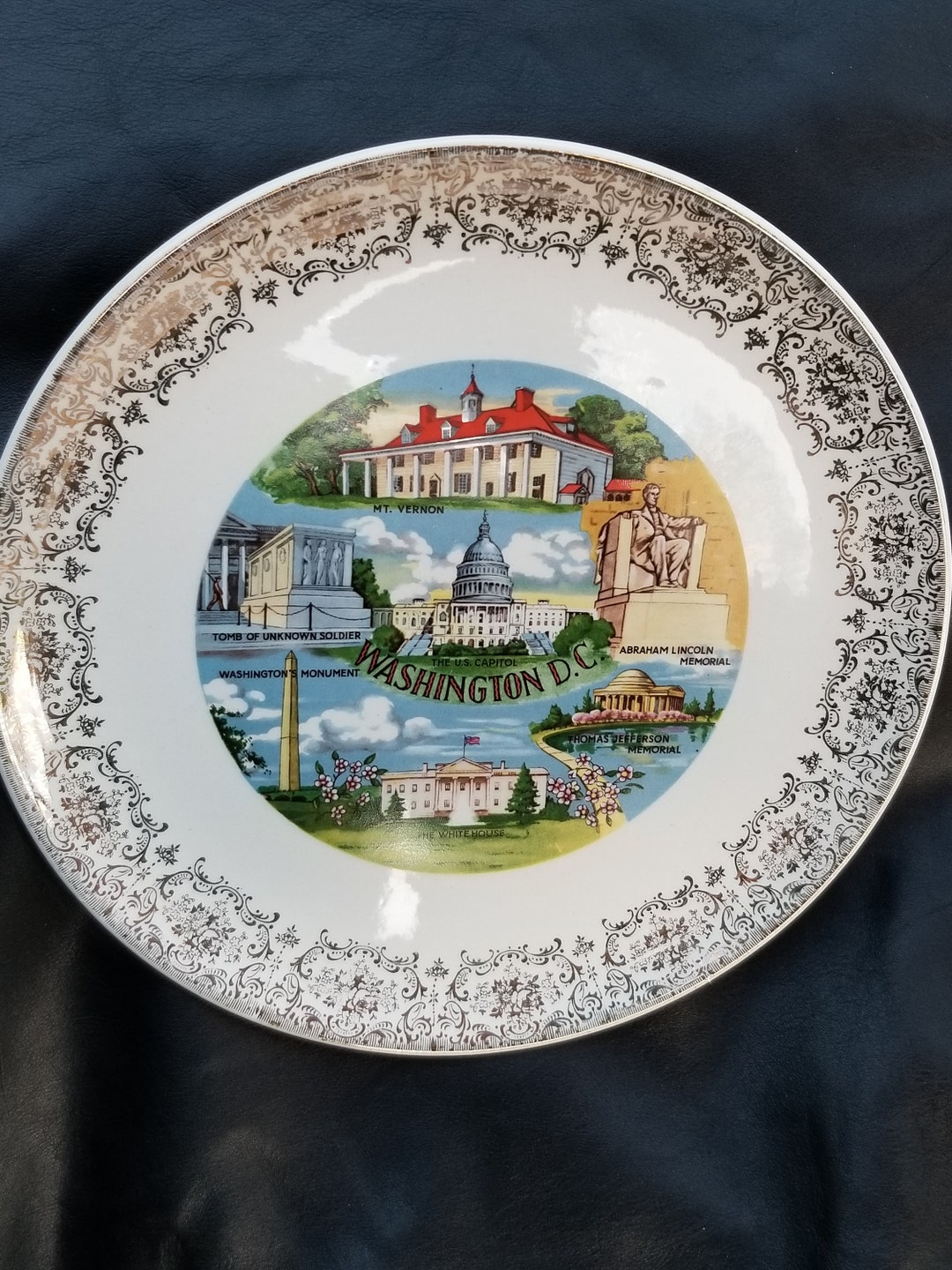Vintage 60s Washington DC Souvenir Plate Mid Century Collectors Plate ...