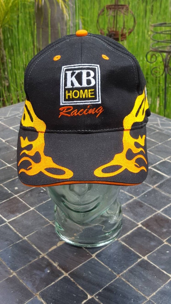 Racing cap black flames - Gem