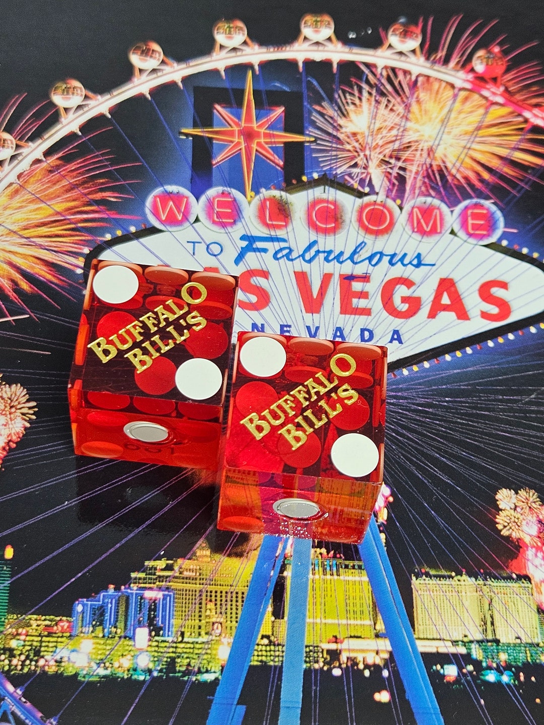 Vintage Buffalo Bills Las Vegas Dice Real Crapstable Dice Buffalo Bills ...