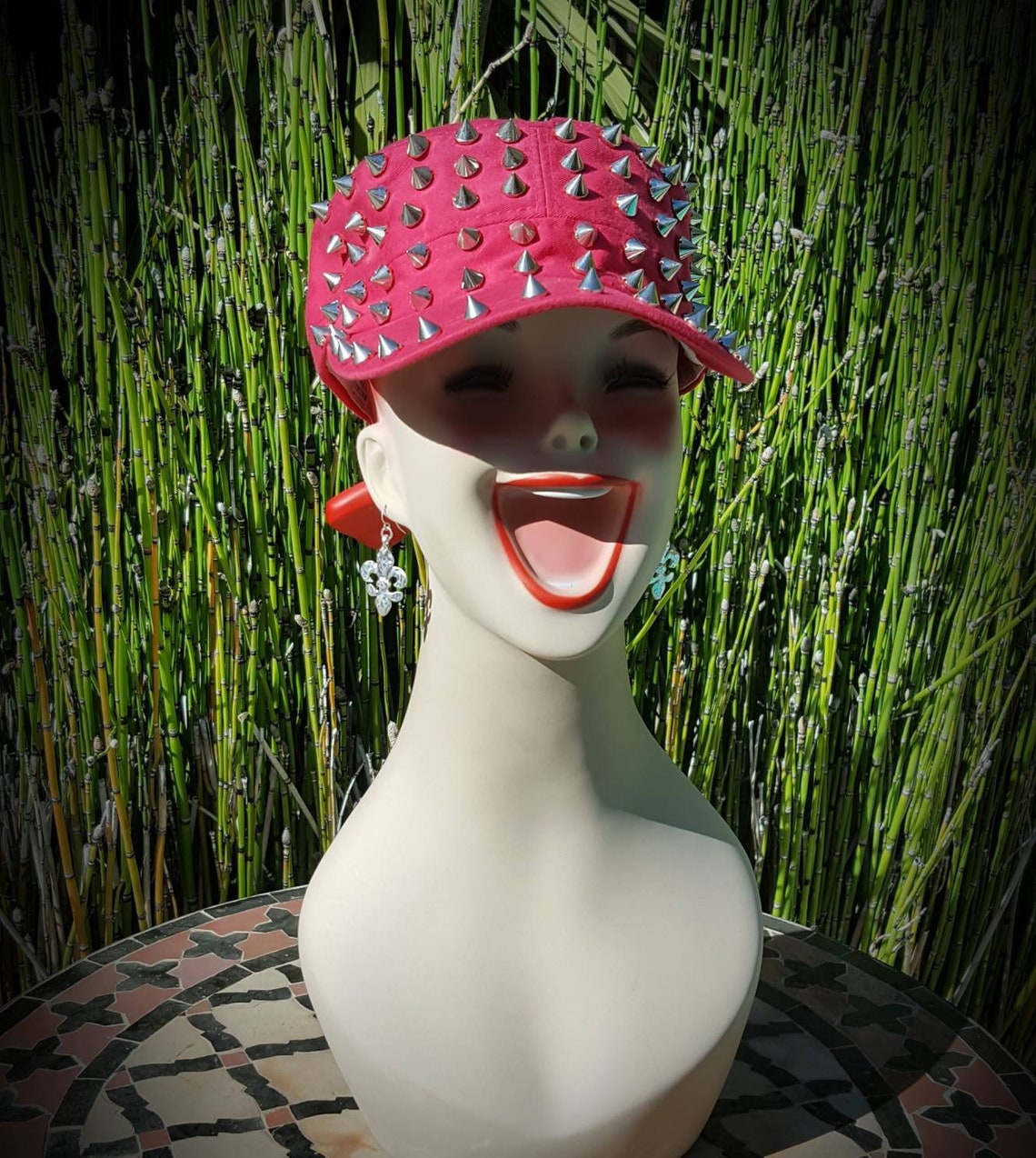 Amazing Studded Military Cadet Cap Goth Stud Biker Hat Punk - Etsy