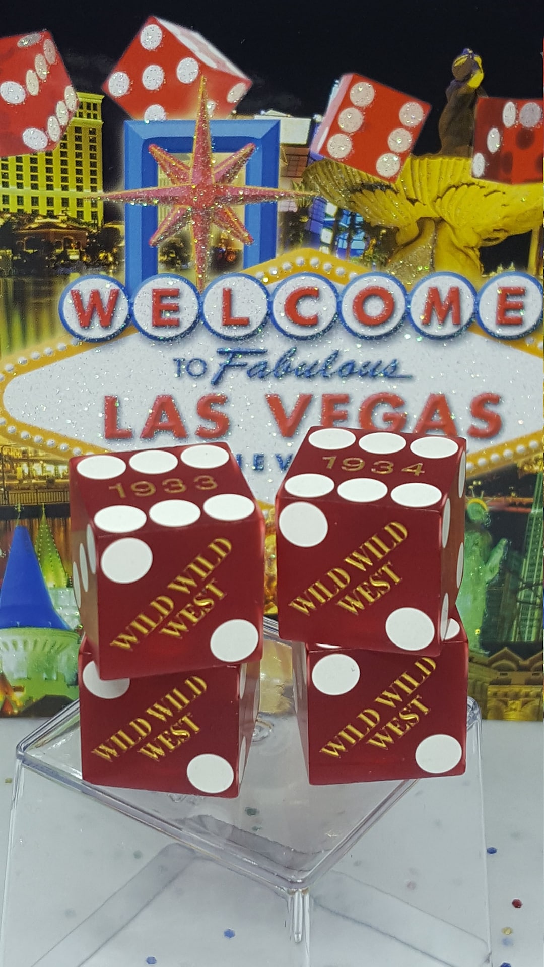 Rare Vintage MCM Wild Wild West Las Vegas Dice Bones Real Crapstable ...