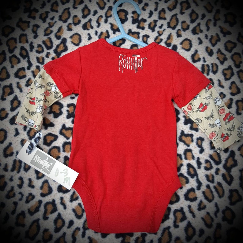 Awesome Faux Leather Baby Vest Rocker Onesie Outfit Biker - Etsy