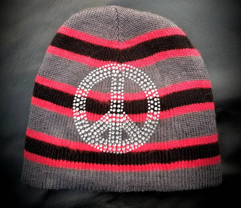Awesome Kids Beanies Peace Sign Stars Folk Ski Hat Hippie Boho Adorable ...