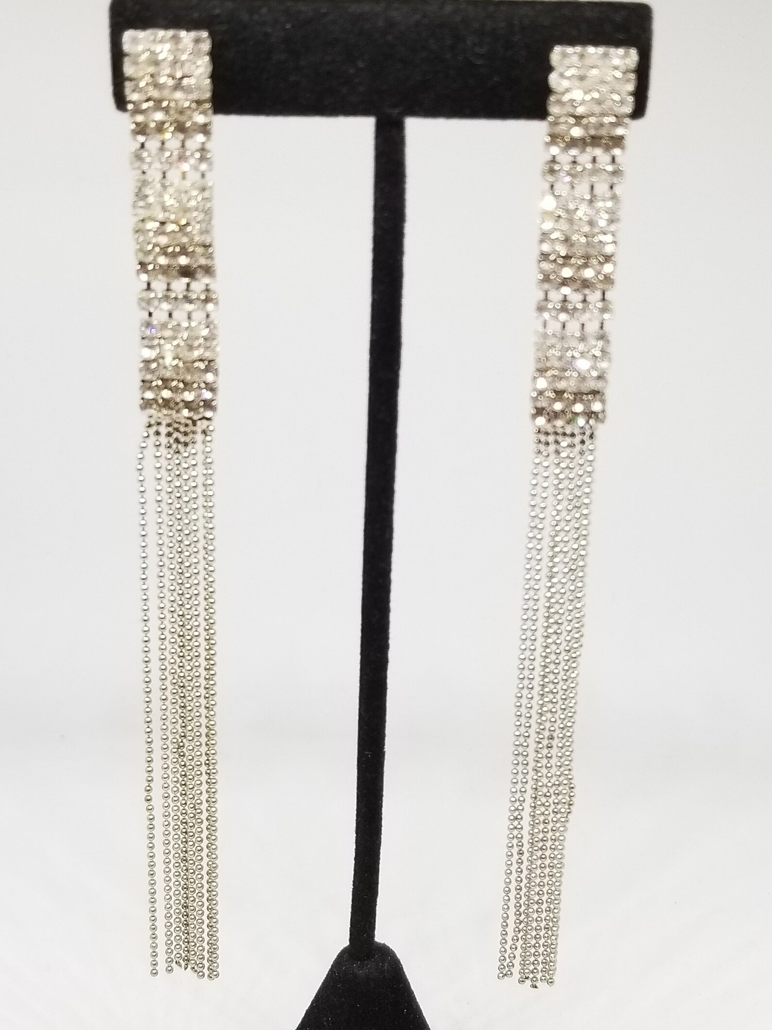 Gorgeous Vintage Long Rhinestone Earrings Punk Rocker Gothic - Etsy