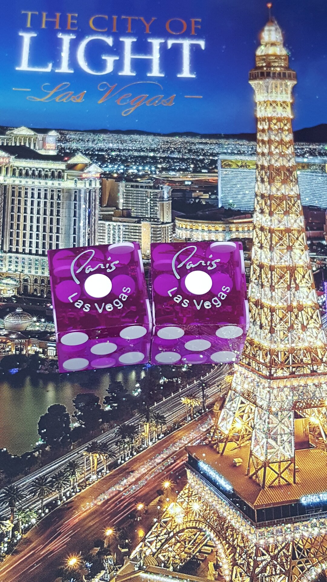 Amazing Vintage Paris Las Vegas Purple Dice Bones Craps Paris Las Vegas ...