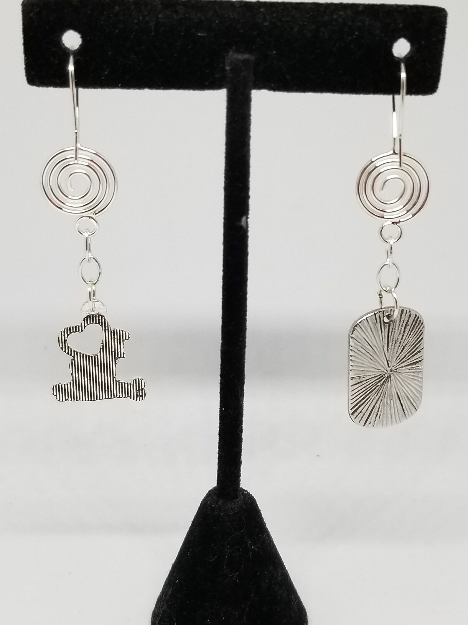 Awesome Silver Military Love My Soldier Earrings Patriot Hero | Etsy