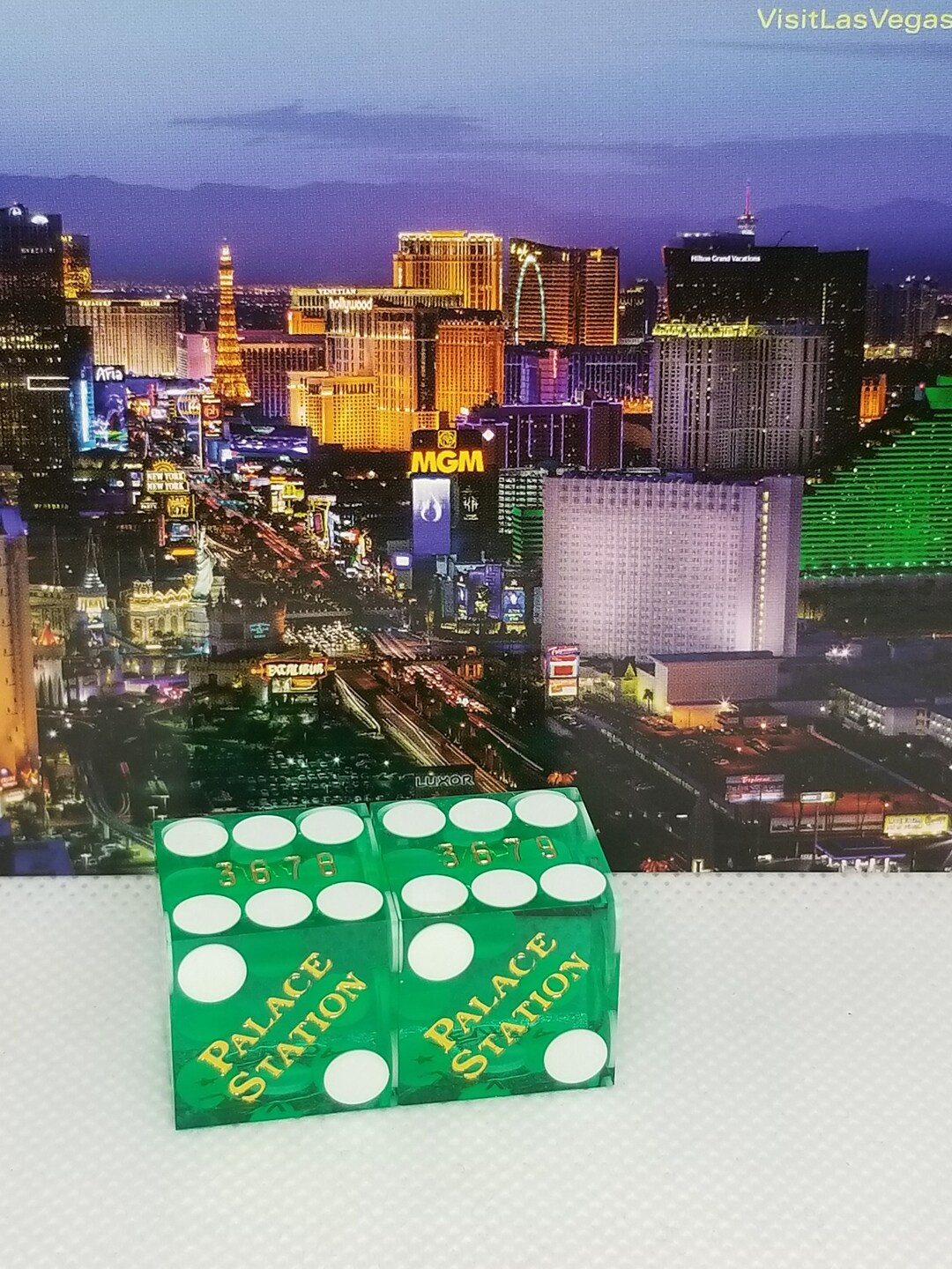 Amazing Vintage MCM Palace Station Las Vegas Dice Bones Craps Shooter ...