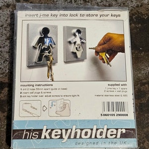 Vintage Chrome HIS UK Funny Keyholder Retro Lock Full Frontal of a Guy ...