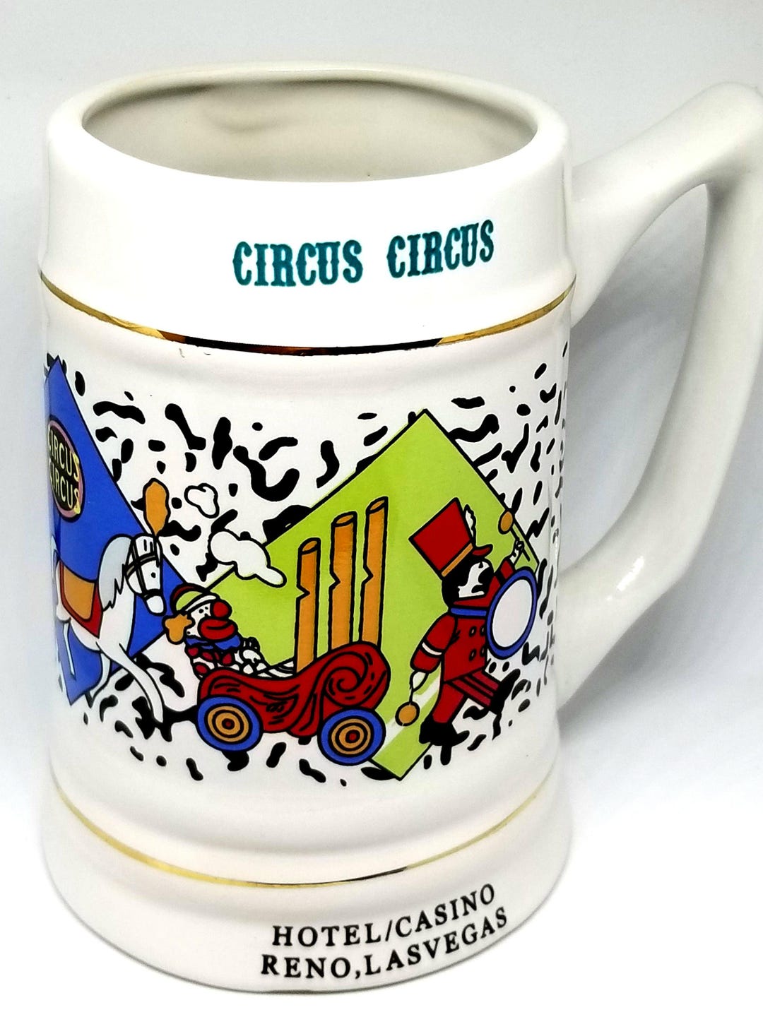 Vintage Circus Circus Las Vegas Coffee Cup Huge Mug Beer Stein Retro ...