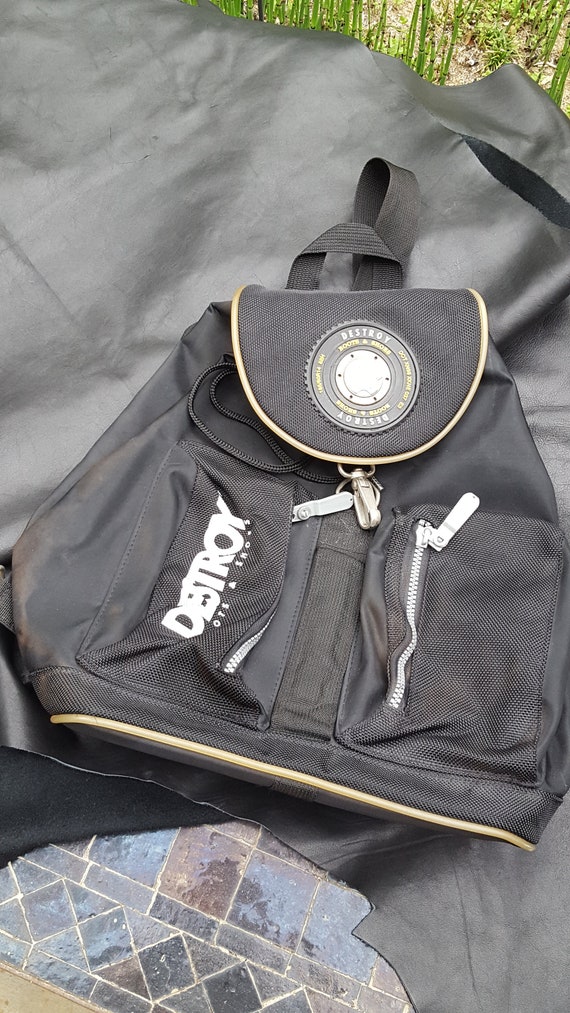 Badass vintage Destroy backpack silver hardware backp… - Gem