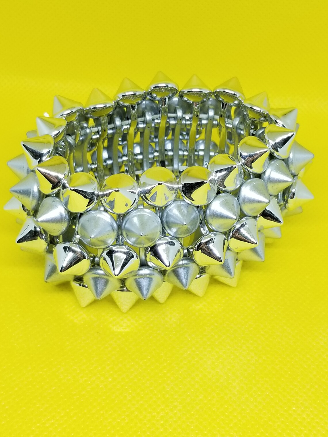 Awesome 80s Punkrock Faux Metal Stud Bracelet Spikey Gauntlet | Etsy