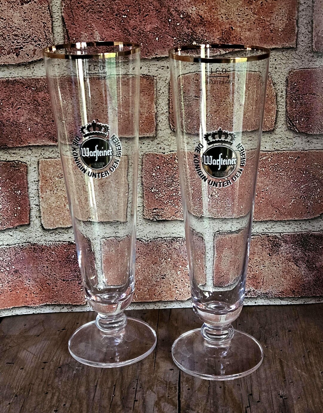 Vintage Warsteiner Beer Tall Glasses German Pilsner Beer Tall Glass ...