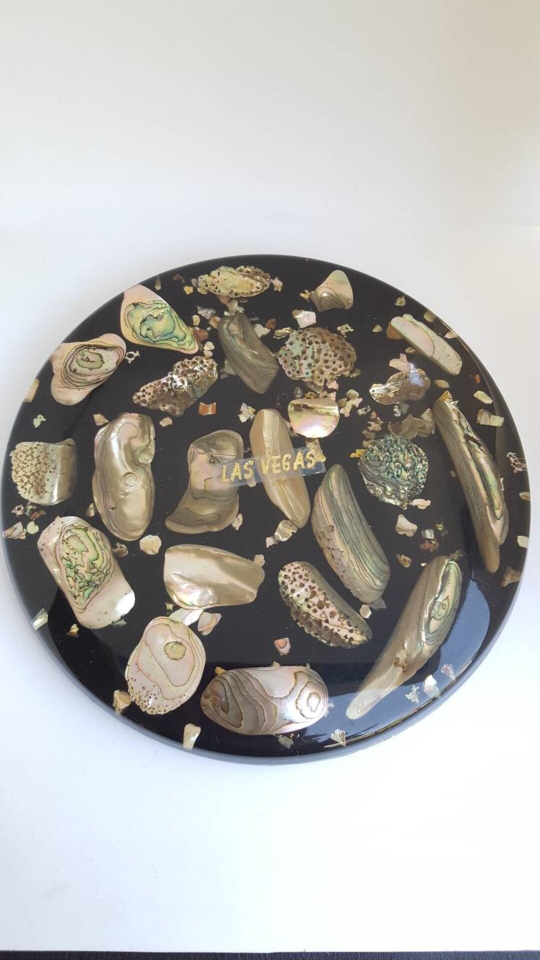 Fabulous Las Vegas Vintage Abalone Trivet Gorgeous Mother of Pearl ...
