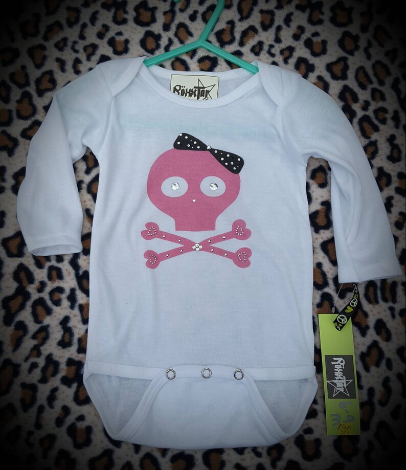 Awesome Girly Skull & Bones Gift Set Bib Bodysuit Onesie Adorable ...
