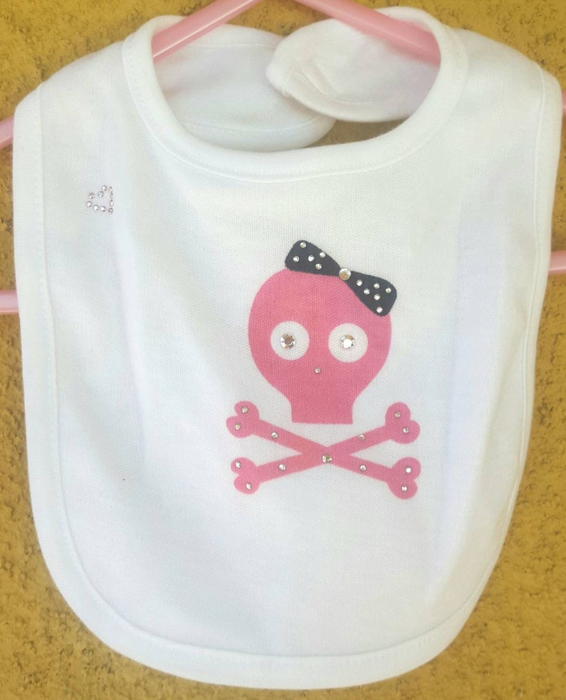 Awesome Girly Skull & Bones Gift Set Bib Bodysuit Onesie Adorable ...