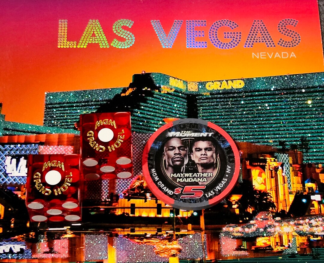 Vintage MGM Grand Las Vegas Mayweather Maidana Boxing Chip & Real ...