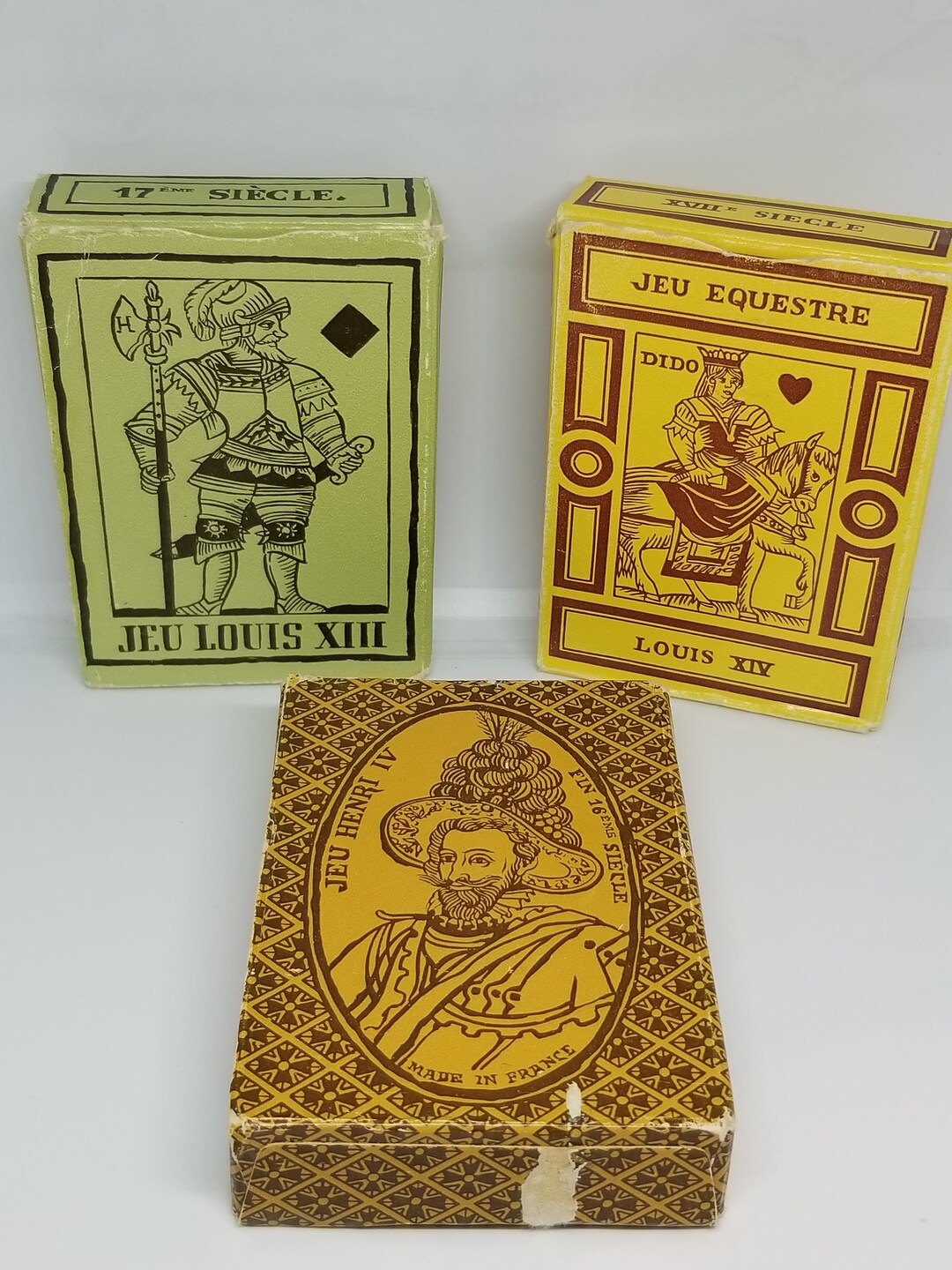 Vintage Midcentury French Playing Cards Jeu Equestre Louis XIV Jeu ...