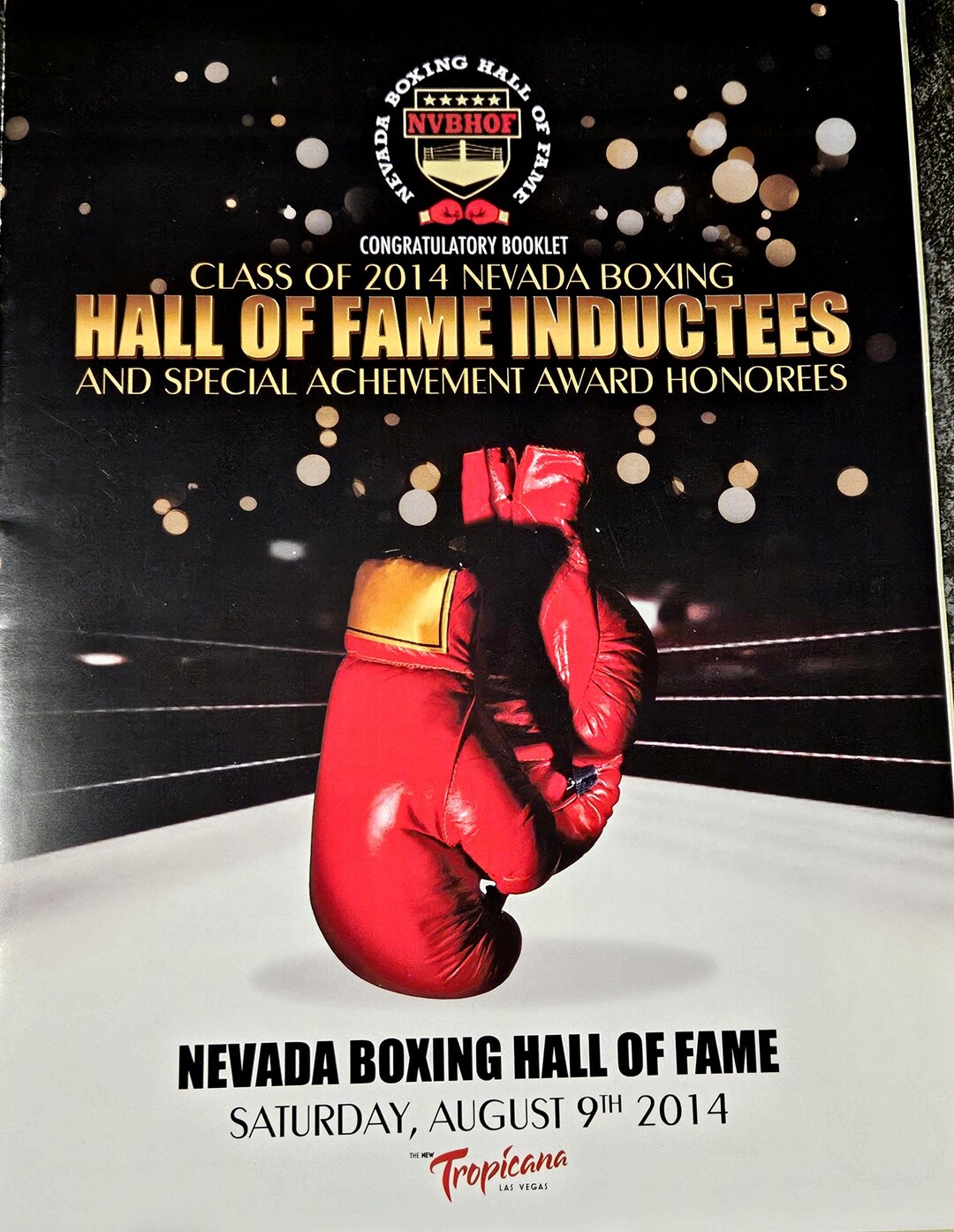 Rare Nevada Boxing Hall of Fame Inductees Official Program Tropicana ...