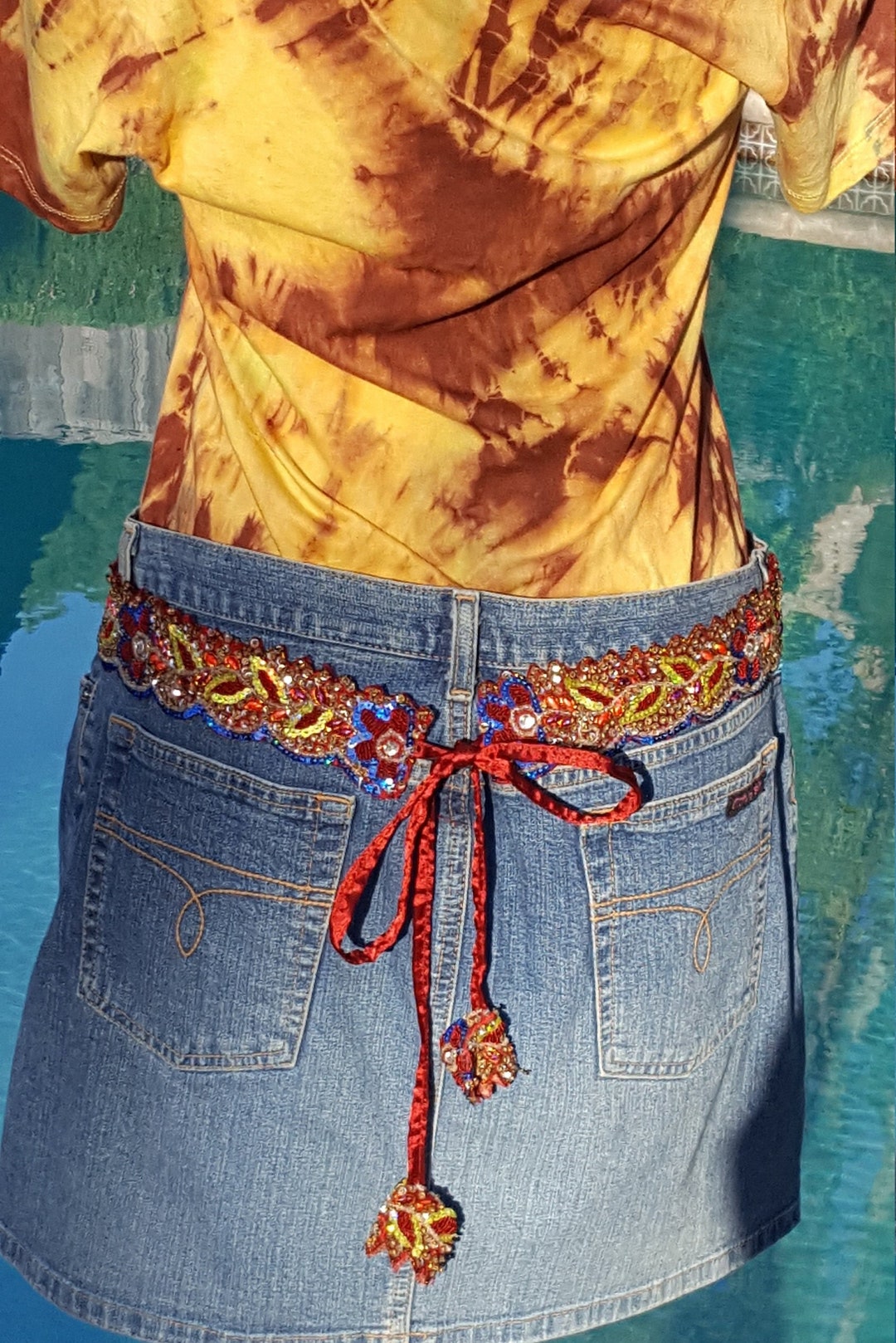 Gorgeous Vintage Belt 80's Vintage Sequins & Beads Hip Belt Groovy ...