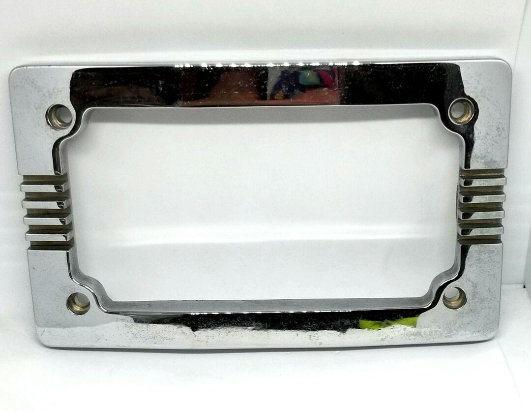 Vintage Solid Chrome Motorcycle License Plate Frame CCI License Plate ...