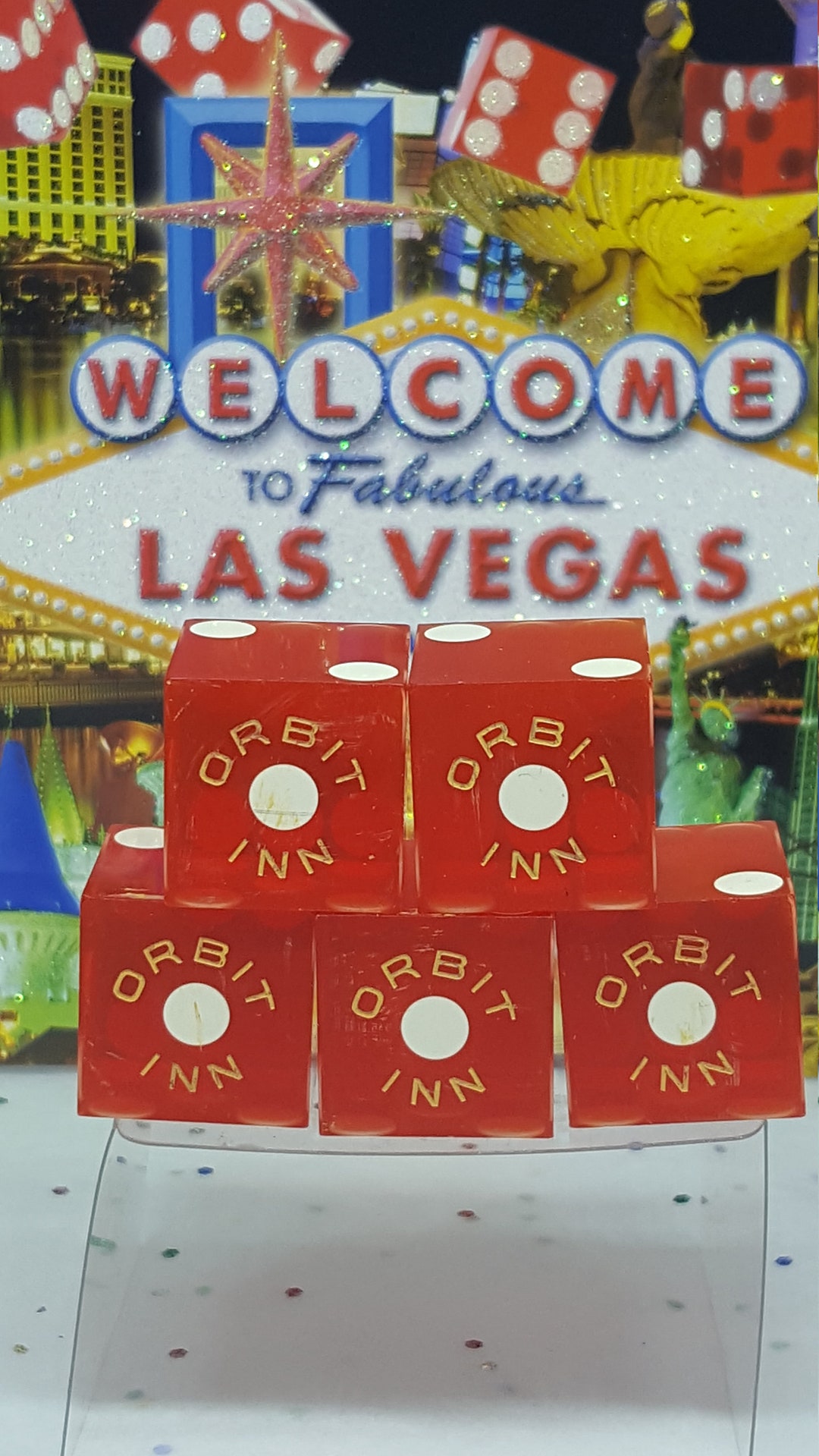 RARE Vintage Orbit Inn Las Vegas Dice Stick Real Crapstable Dice Casino ...