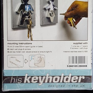 Vintage Chrome HIS UK Funny Keyholder Retro Lock Wall Decor - Etsy