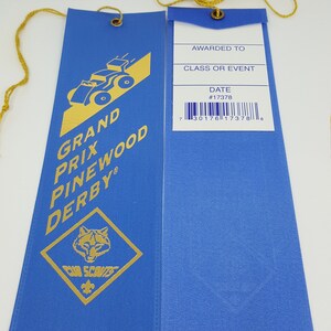 Vintage Cub Scout Regatta Blue Ribbons Space Derby Blue Ribbon Grand ...