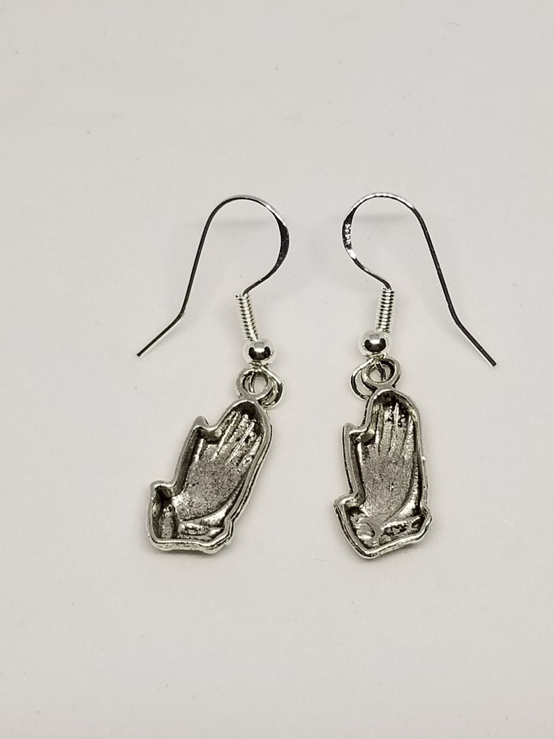 Amazing Tiny Sterling Silver Prayer Earrings Rocker Hippie | Etsy