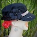 Vintage Military Style Cadet Cap Distressed Canvas Punk Rocker Rose ...