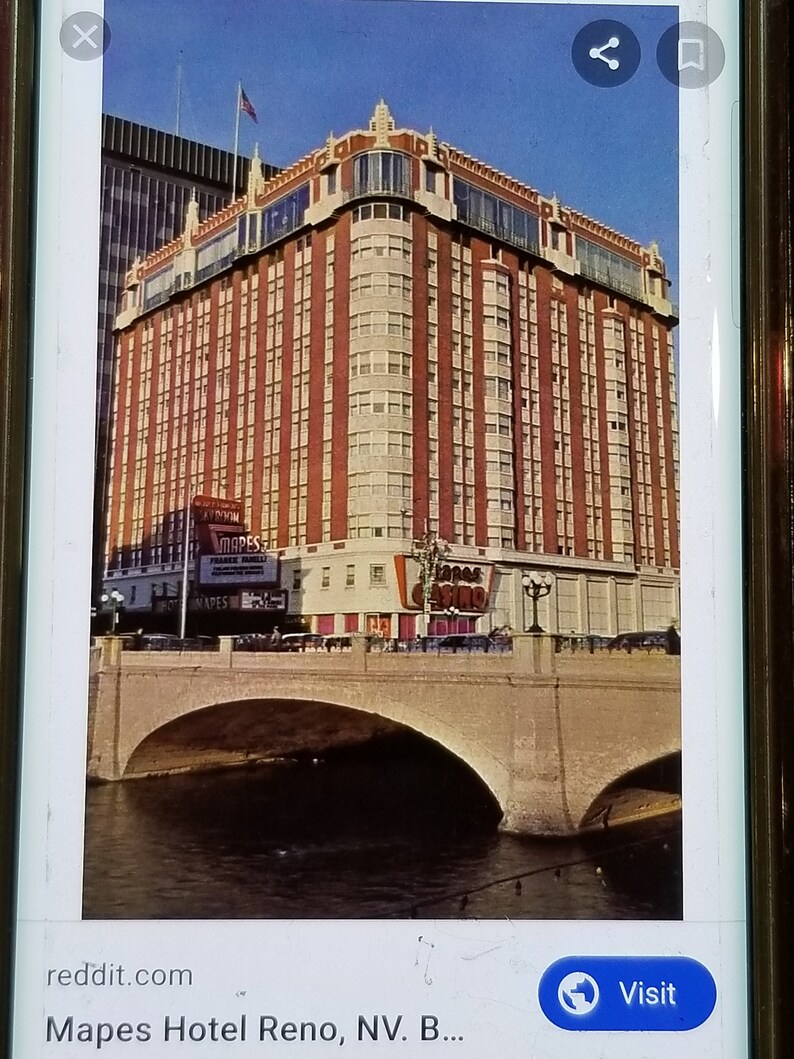 Amazing Rare Vintage 70s Reno's Mapes Motor Hotel Casino | Etsy
