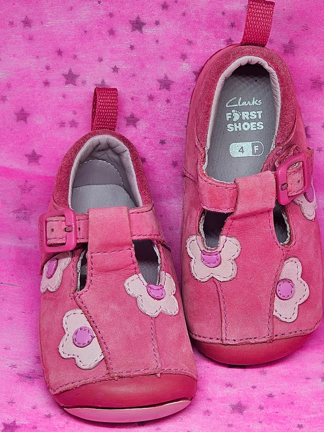 So Cute! Vintage Clark's First Shoes Baby Prewalker Crib Shoes Genuine ...
