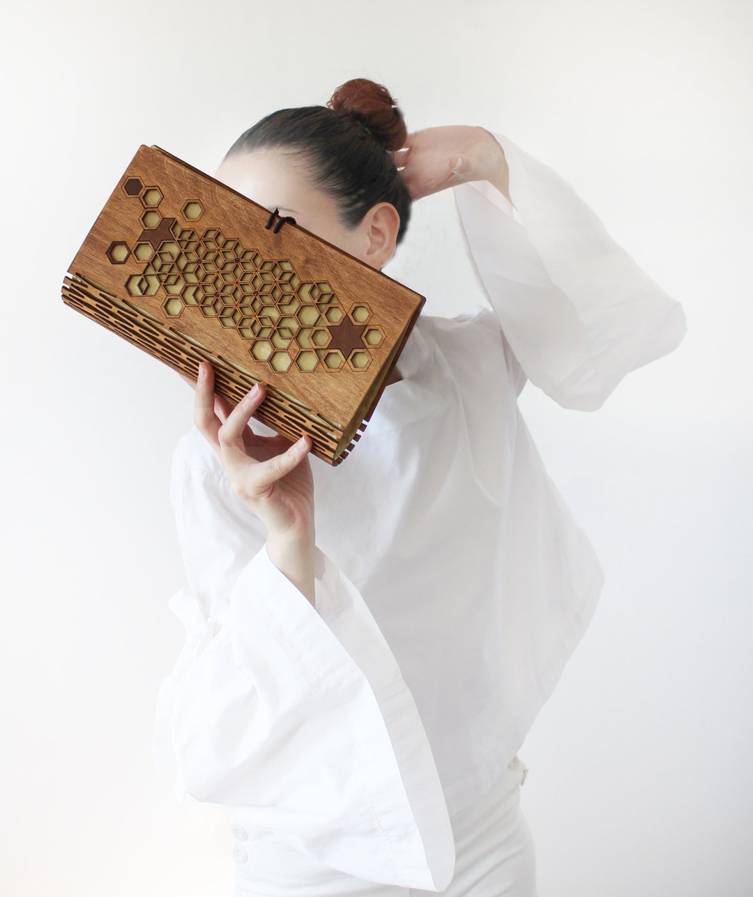 Evening Clutch, Formal Handbag, Elegant Wooden Bag, Evening Handbag ...