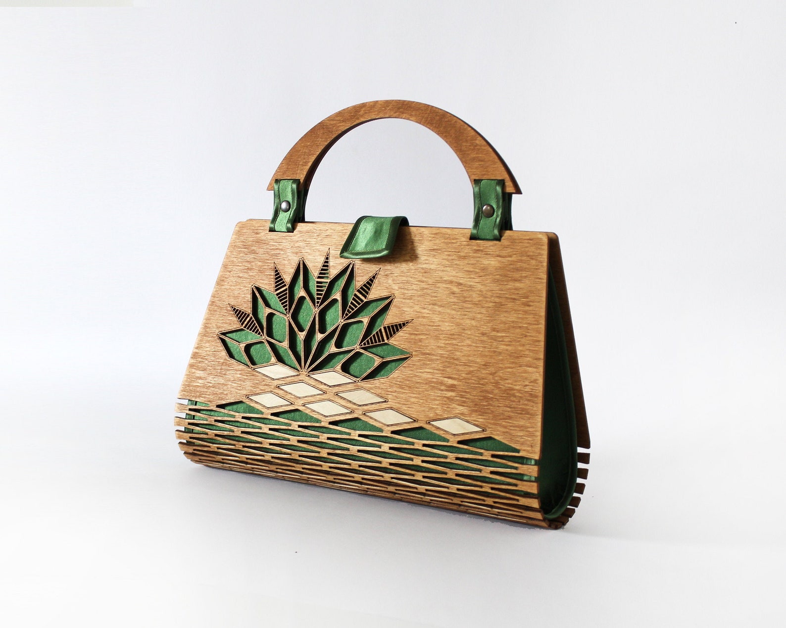 Wooden Hand Bag Silk Bag Evening Bag Wooden Bag Modern - Etsy