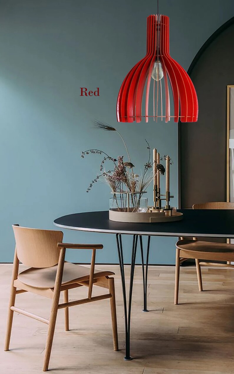 Red Pendant Light Chandelier Lighting Ceiling Lights Hanging - Etsy