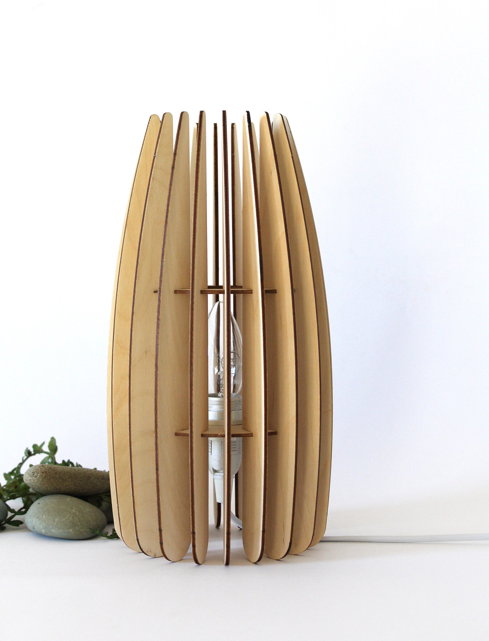 Modern Table Lamp / Desk Lamp / Bed Side Light / Wood Lamp - Etsy