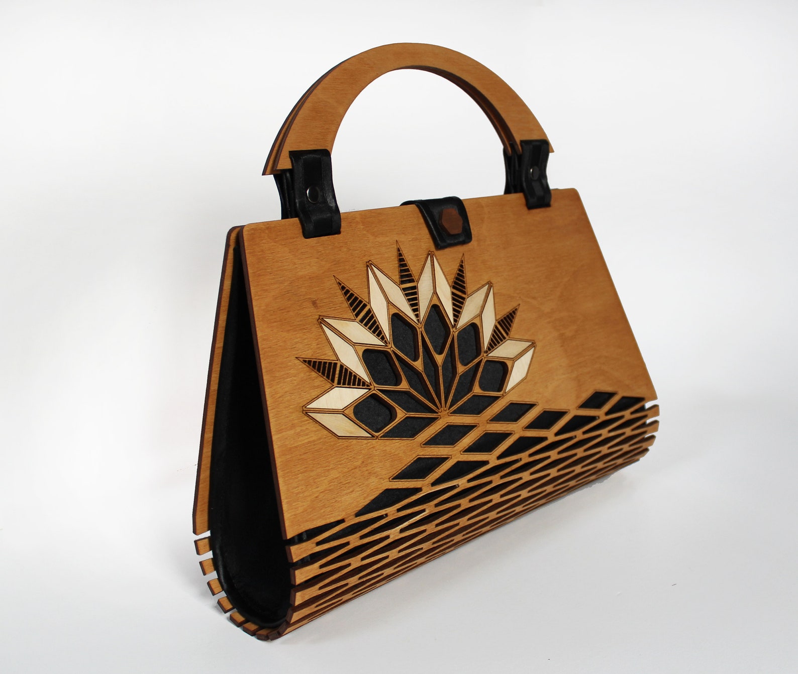 Wood Hand Bag Top Handle Bag Silk Formal Bag Evening - Etsy