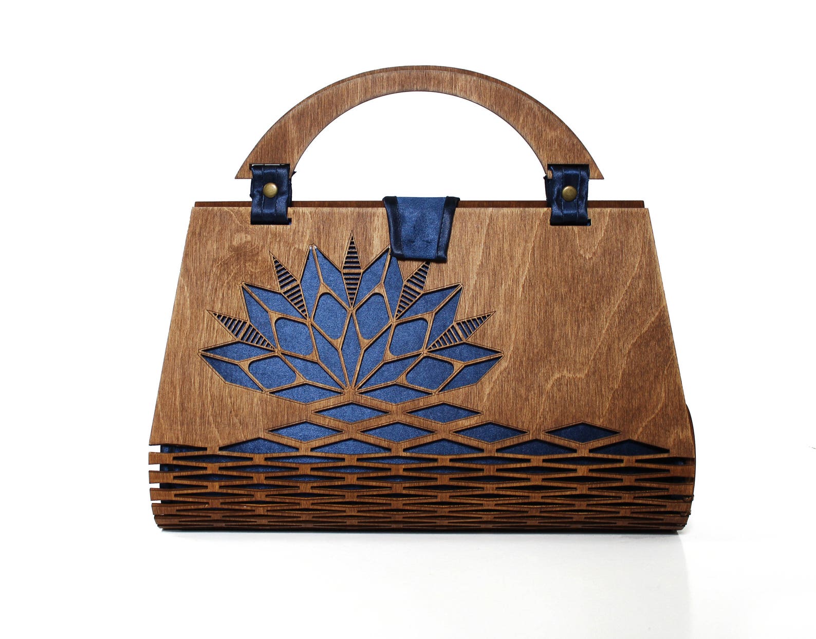 Wood Hand Bag Top Handle Bag Silk Formal Bag Evening - Etsy