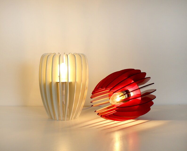 Modern Table Lamp / Desk Lamp / Bed Side Light / Wood Lamp - Etsy