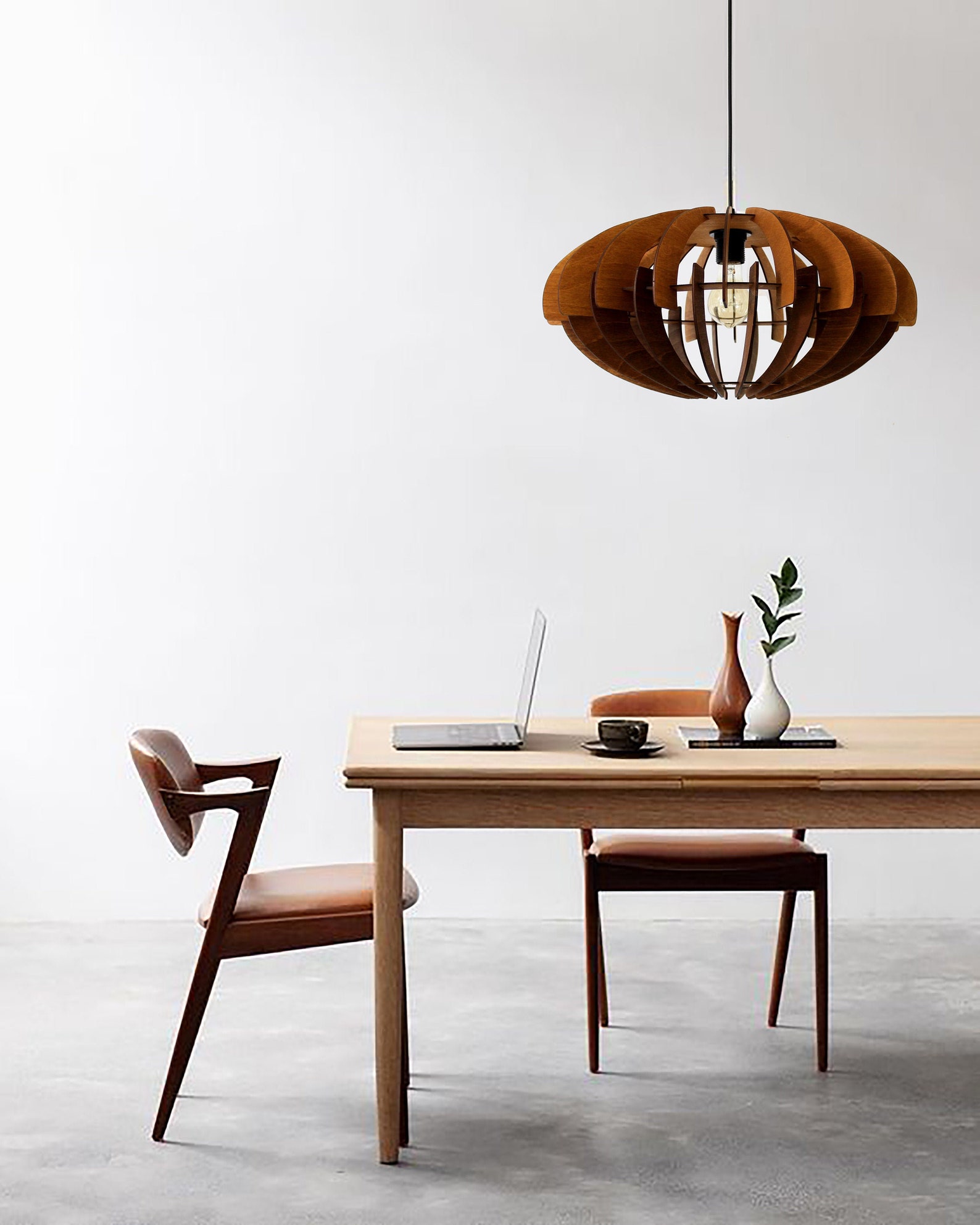 Pendant Light Wood Scandinavian Ceiling Lamp Dining Hanging - Etsy