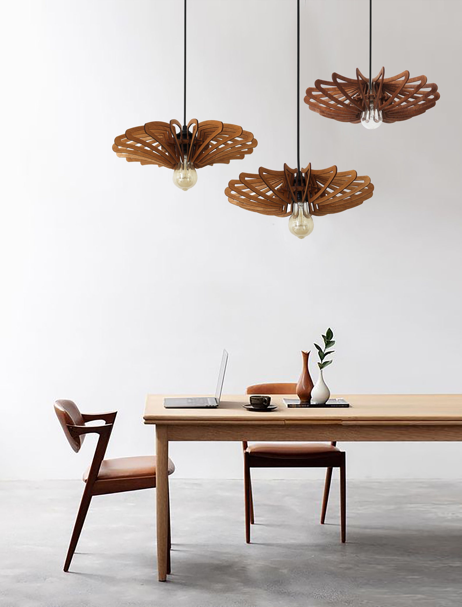 Wood Pendant Light Hanging Dining Lamp Bedroom Lamp Ceiling - Etsy