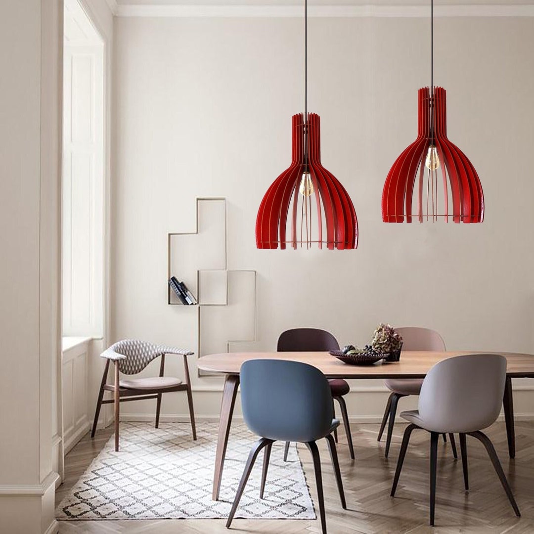 Red Pendant Light, Chandelier Lighting, Ceiling Lights Hangingdining ...