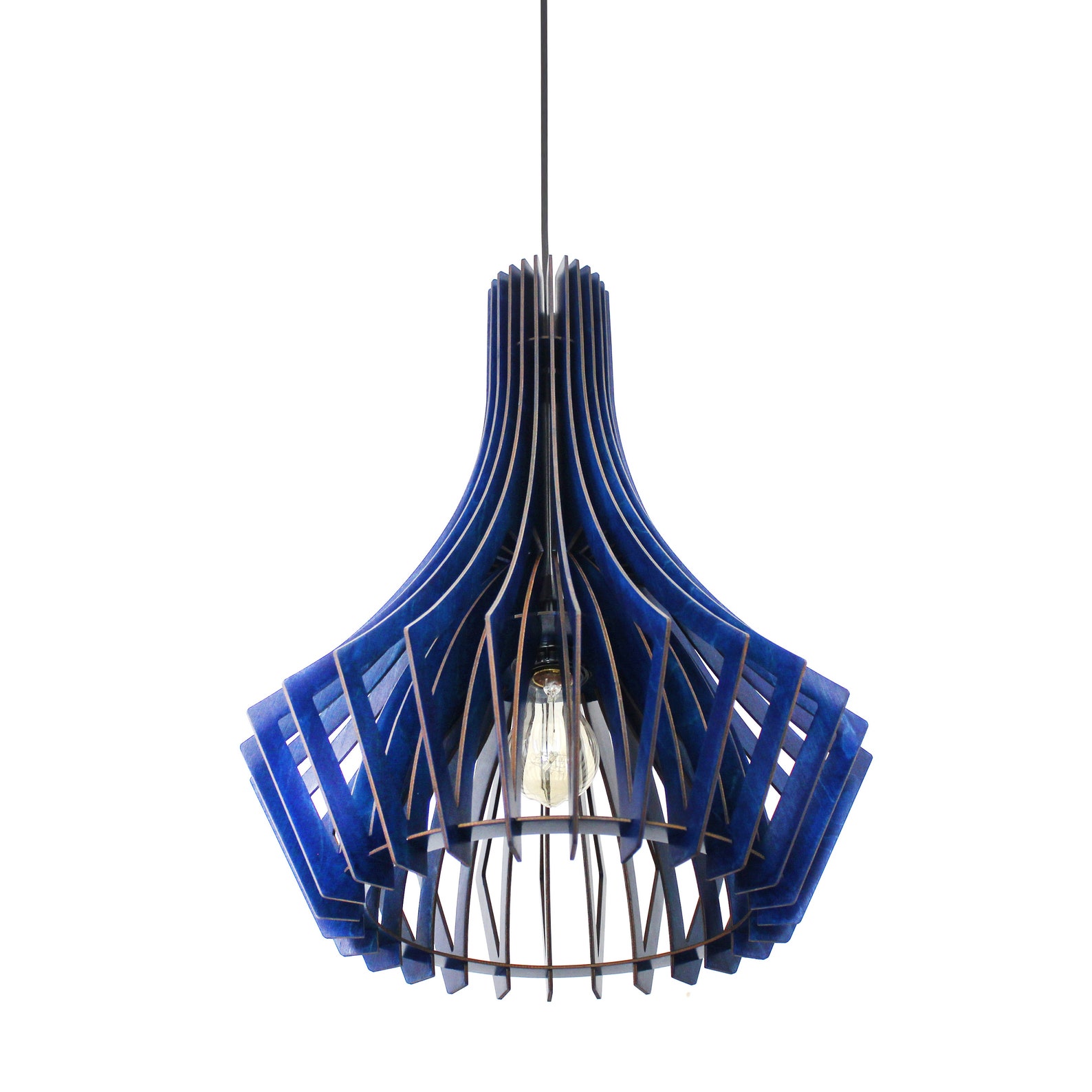 Red Pendant Light Modern Chandelier Lighting Wood Hanging - Etsy